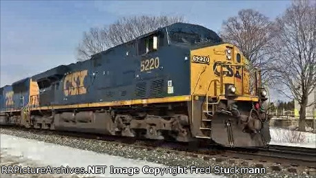 CSX 5220 leads the coke train west.